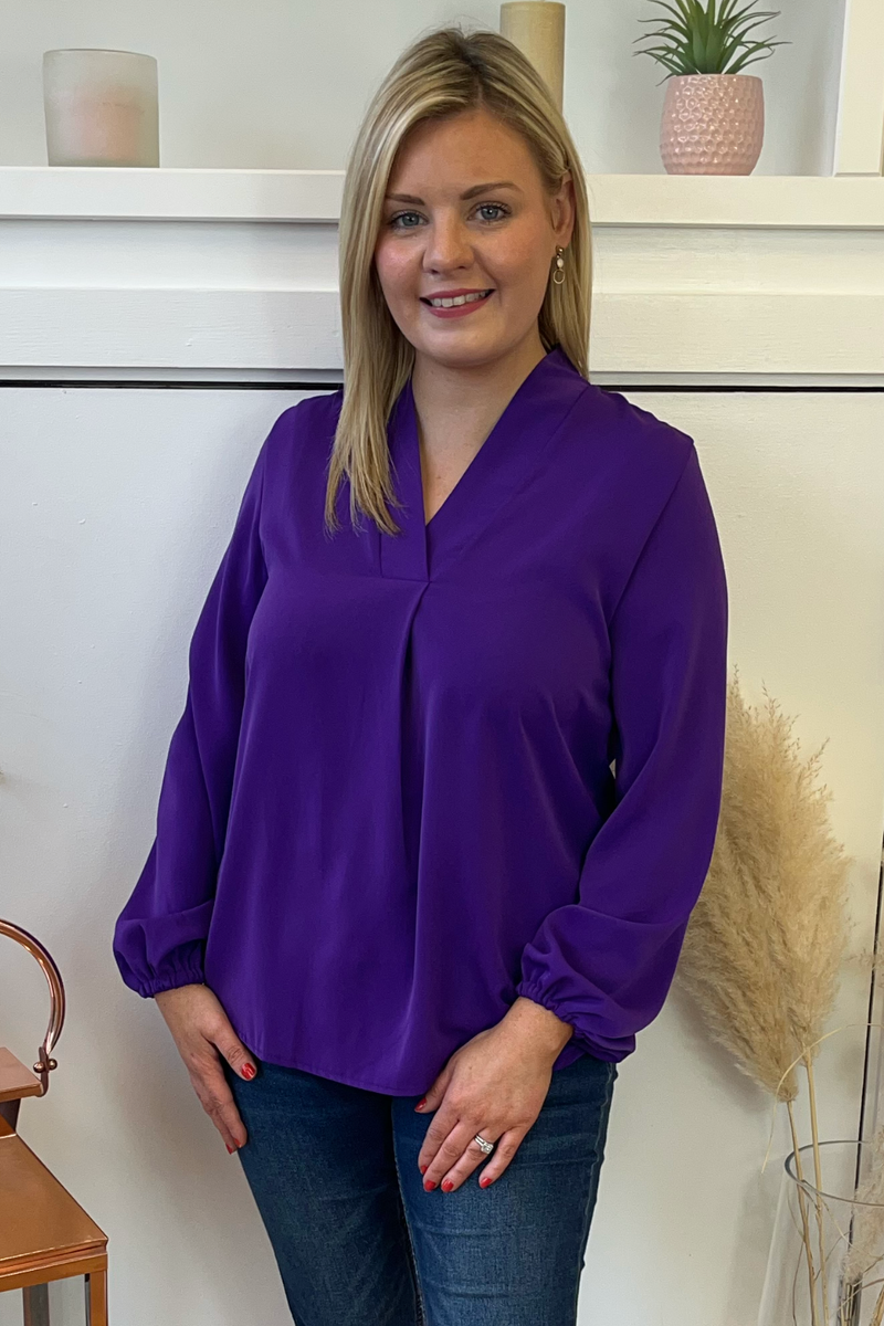 Ella Indigo Blouse | The Dresser Boutique Banbridge Northern Ireland