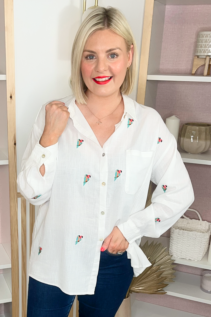 Pretty Parrot Blouse | The Dresser Boutique Banbridge Northern Ireland