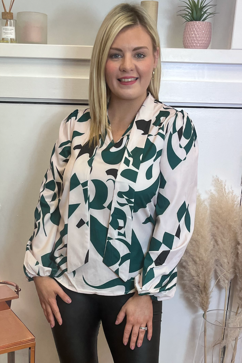 Ally Hunter Green Blouse | The Dresser Boutique Banbridge Northern Ireland